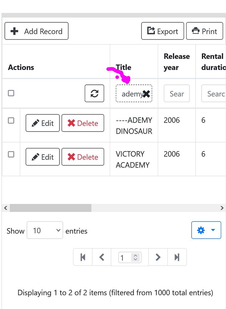 I am having a problem keeping the filter column persistent - Grocery ... I am having a problem keeping the filter column persistent - Grocery ...